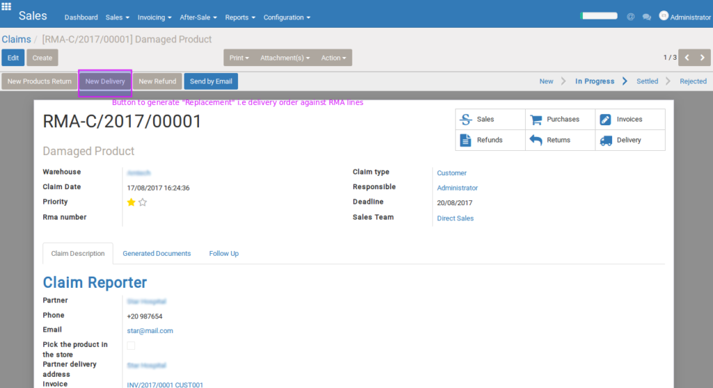RMA with portal user access in Odoo - Pragmatic Techsoft