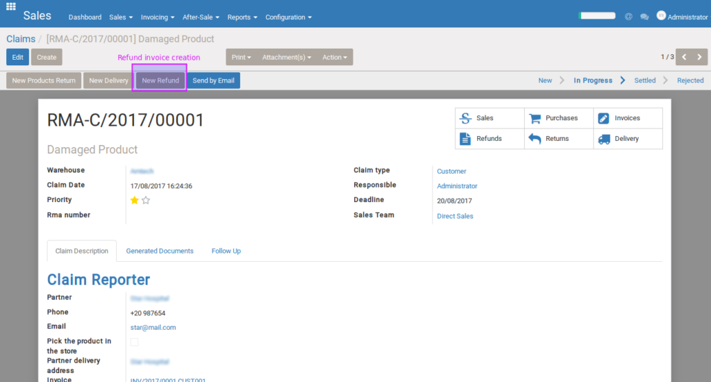 RMA with portal user access in Odoo - Pragmatic Techsoft