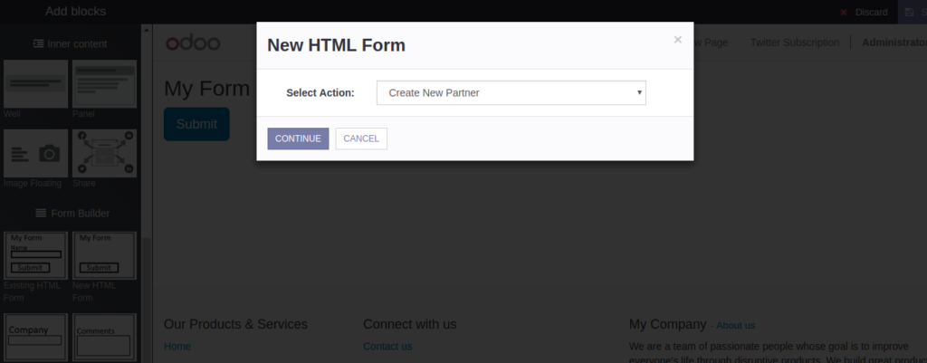 Website form for 2 Steps Verification Odoo App - Pragmatic Techsoft