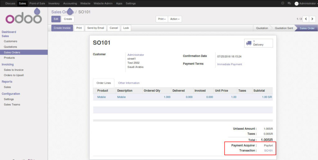 Payfort Payment Gateway Integration with Odoo Ecommerce - Pragmatic Techsoft