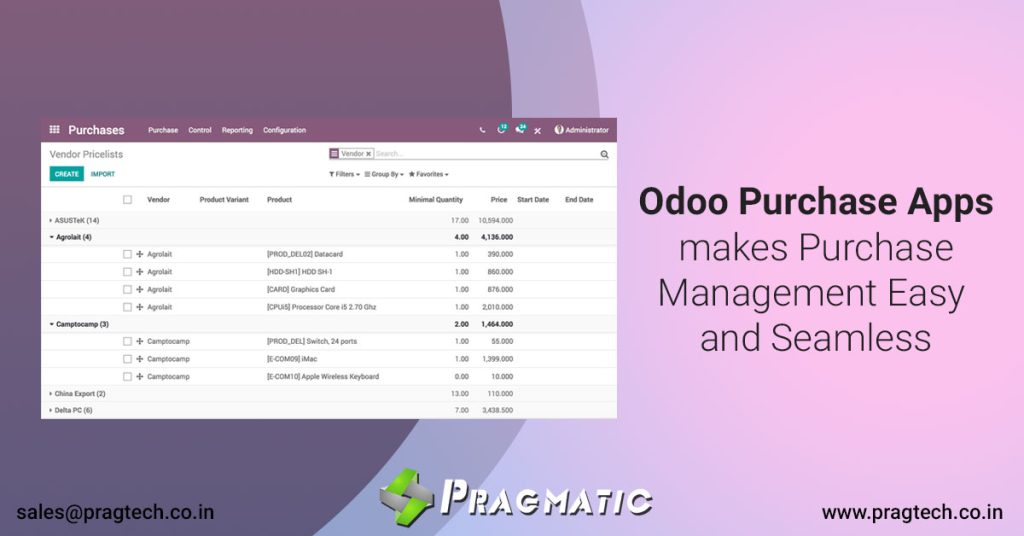 Odoo purchase application | Odoo purchase App