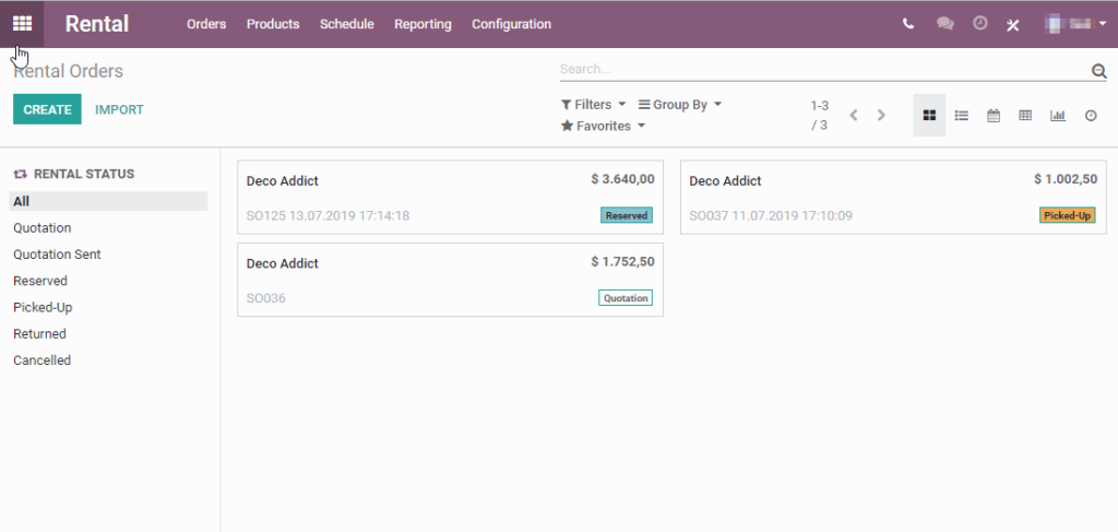 Rental App in Odoo 13 | Rental Managaement in Odoo 13